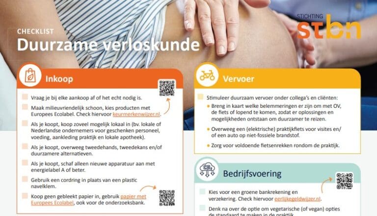 Checklist Duurzame verloskunde - Expertisecentrum Verduurzaming Zorg